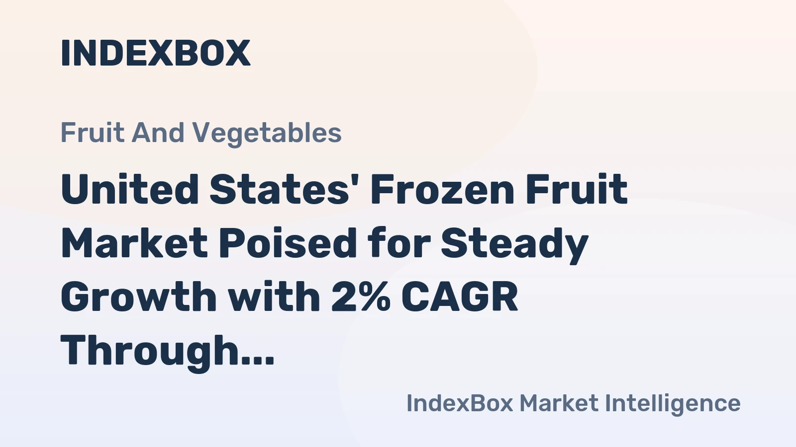 United States' Frozen Fruit Market Poised for Steady Growth with 2% CAGR Through 2035