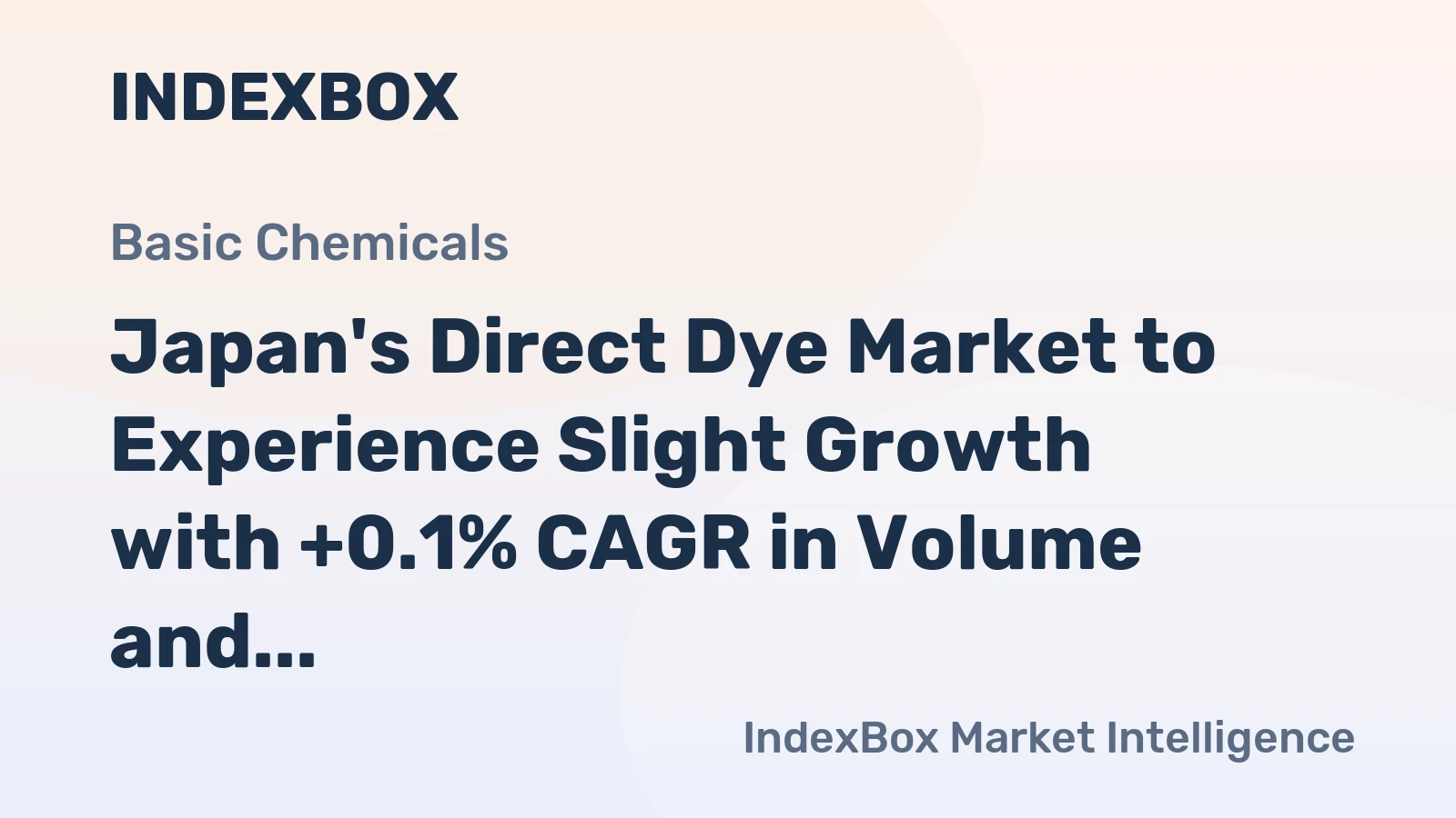 Japan's Direct Dye Market to Experience Slight Growth with +0.1% CAGR in Volume and +0.2% CAGR in Value from 2024 to 2035