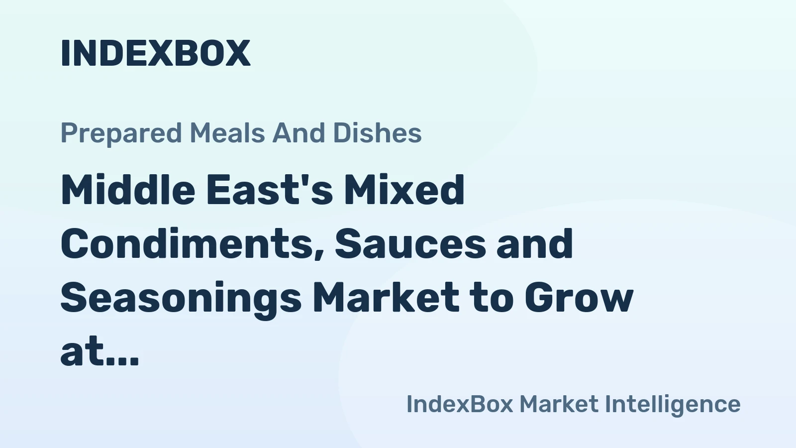 Middle East's Mixed Condiments, Sauces and Seasonings Market to Grow at CAGR of +1.2% from 2024-2035