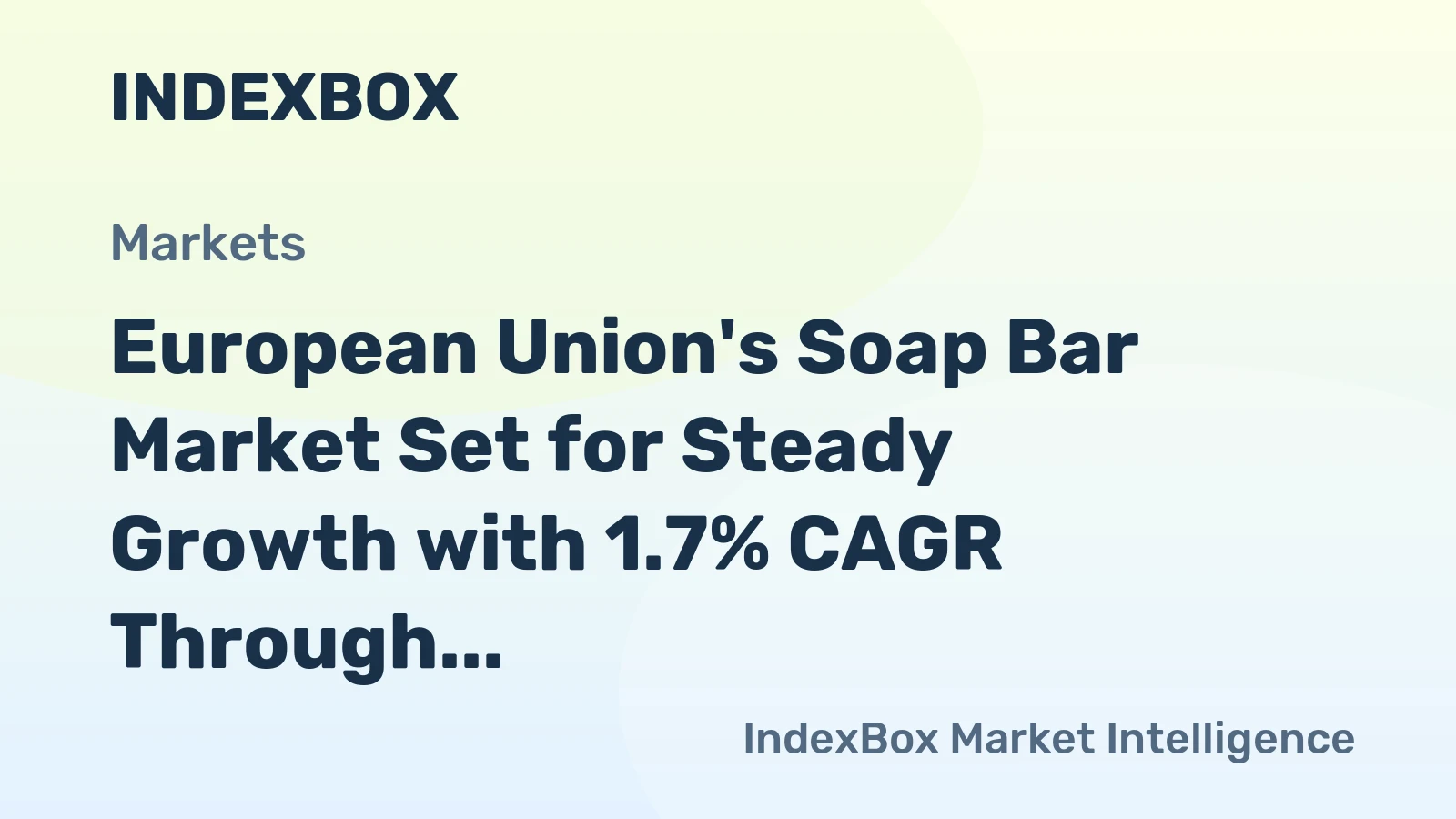 European Union's Soap Bar Market Set for Steady Growth with 1.7% CAGR Through 2035