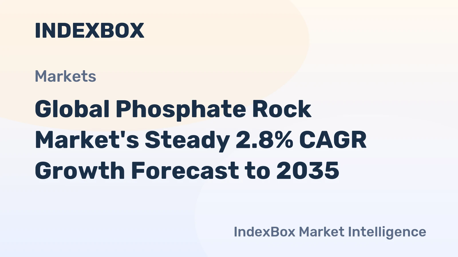 Global Phosphate Rock Market's Steady 2.8% CAGR Growth Forecast to 2035