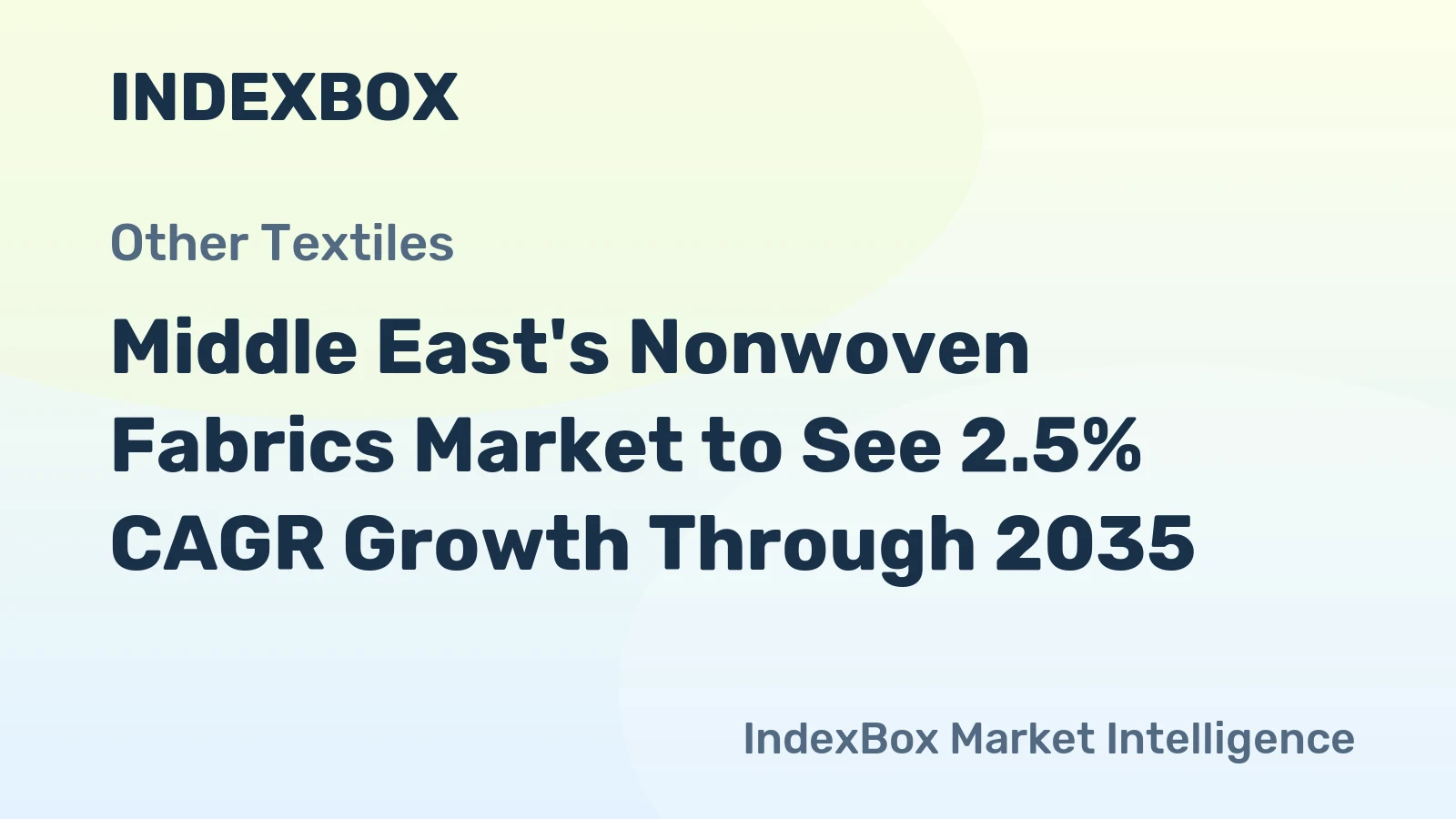 Middle East's Nonwoven Fabrics Market to See 2.5% CAGR Growth Through 2035