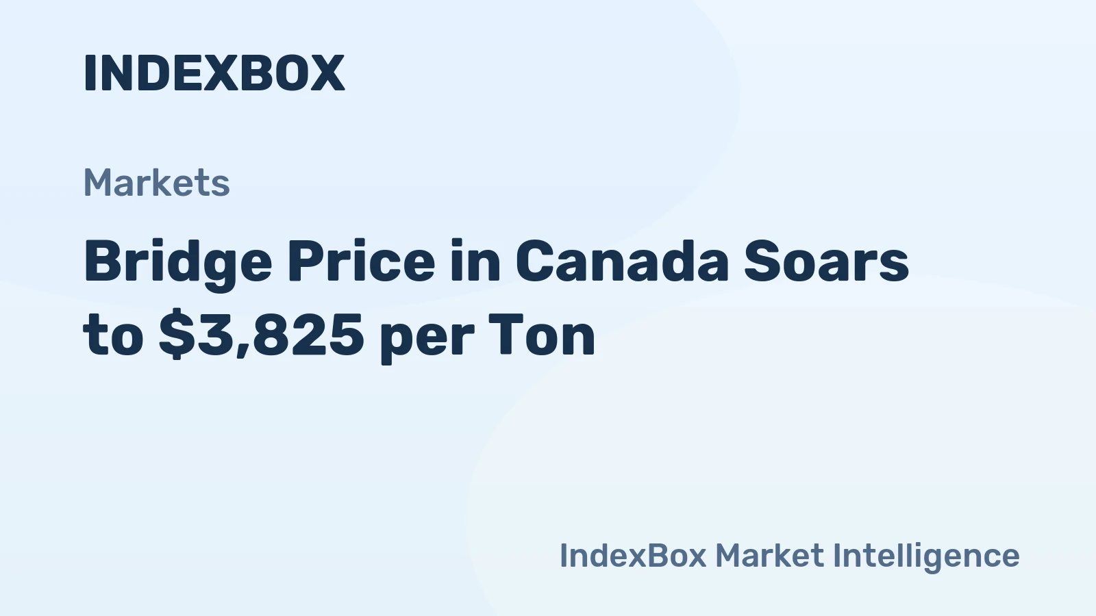 Bridge Price in Canada Soars to $3,825 per Ton