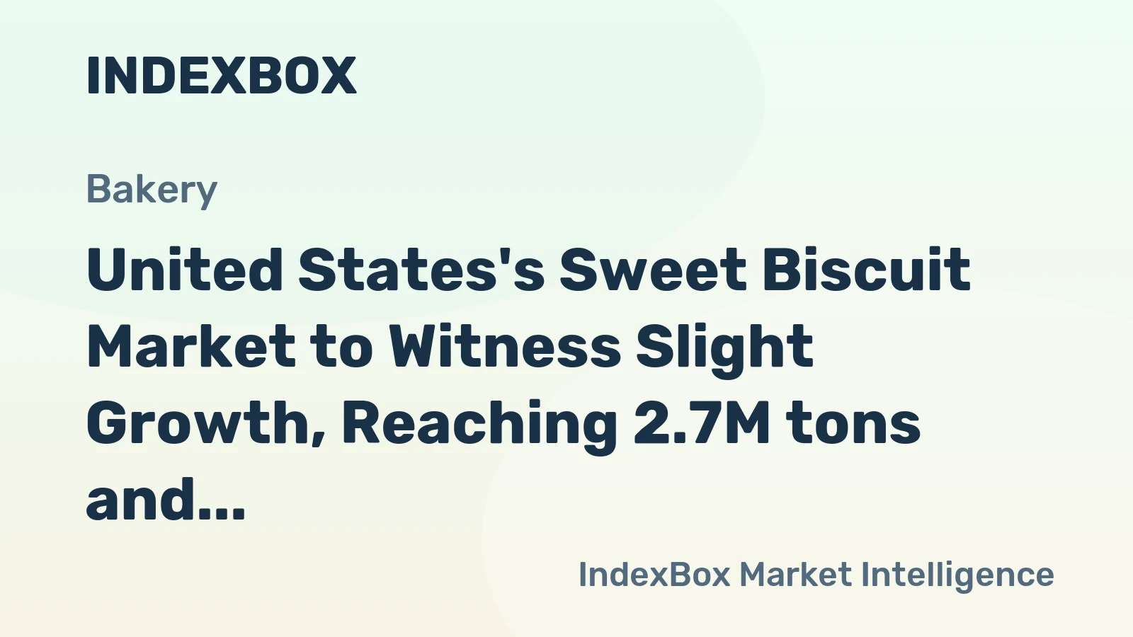 United States's Sweet Biscuit Market to Witness Slight Growth, Reaching 2.7M tons and $12.2B by 2035