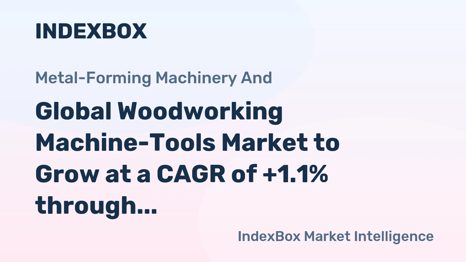 Global Woodworking Machine-Tools Market to Grow at a CAGR of +1.1% through 2035, Reaching $21.5B in Value