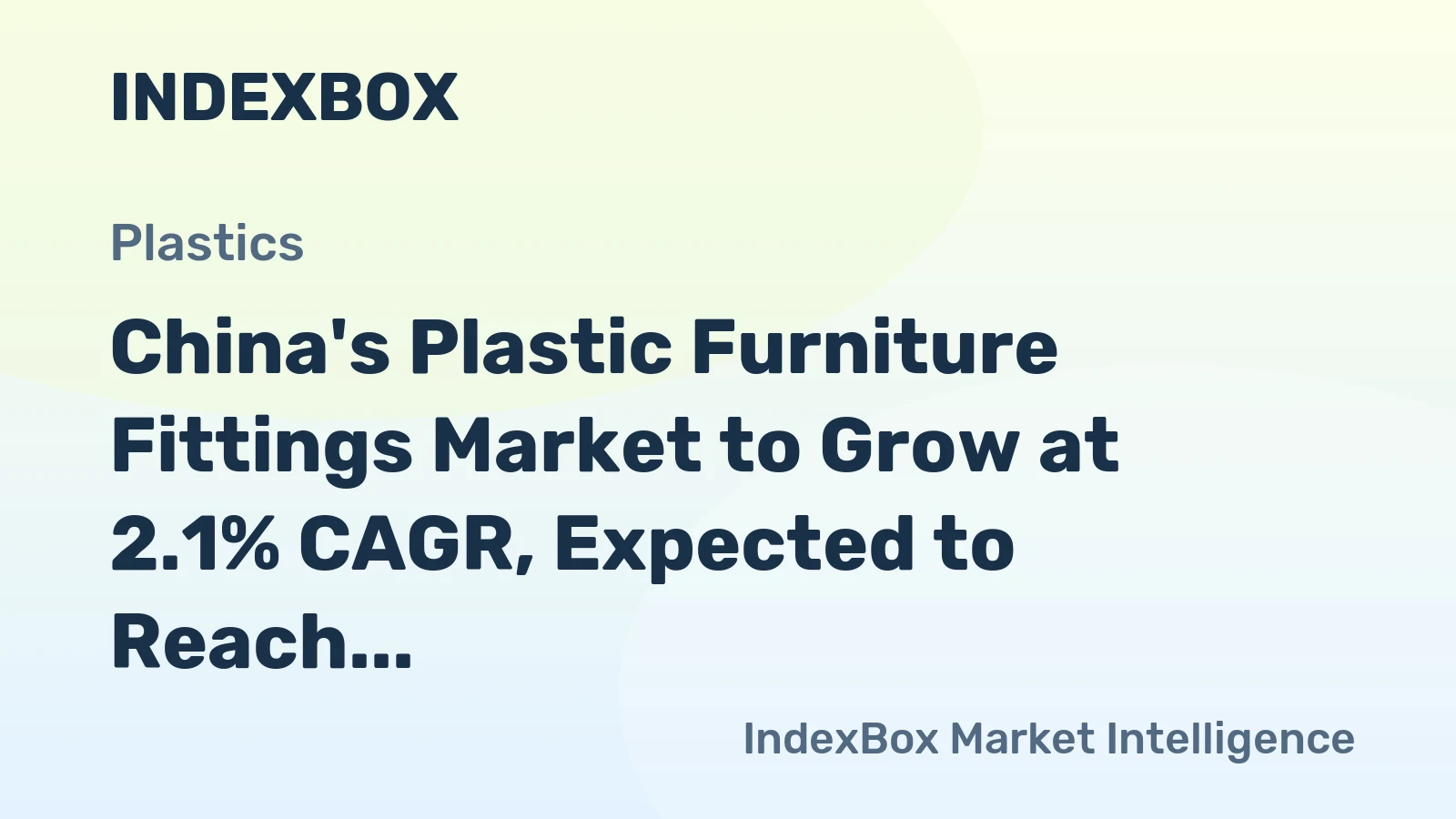 China's Plastic Furniture Fittings Market to Grow at 2.1% CAGR, Expected to Reach 552K Tons by 2035