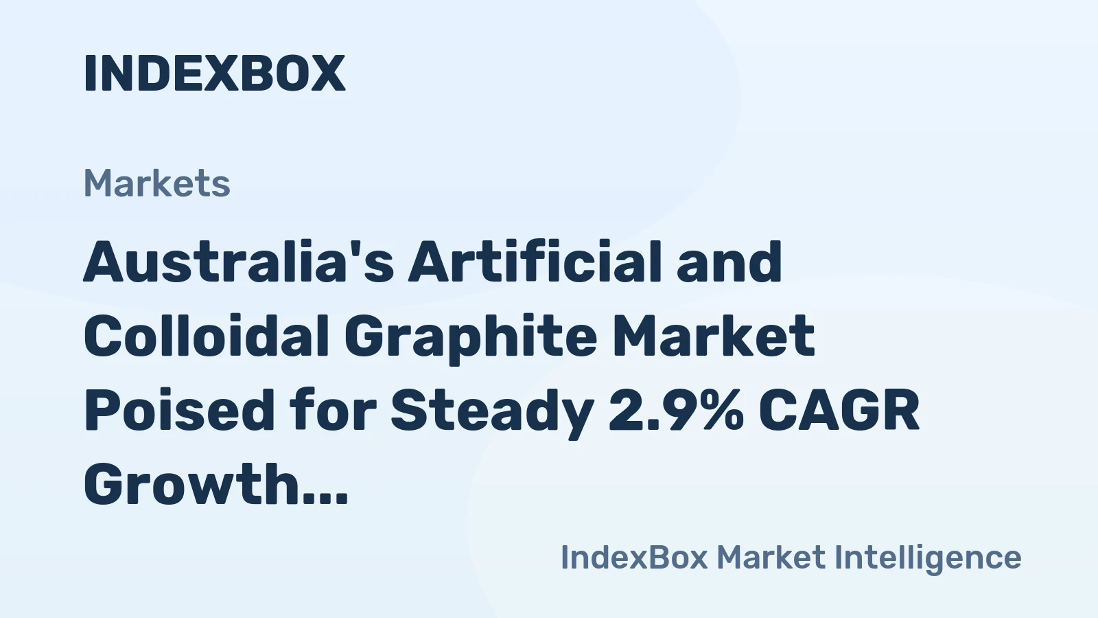 Australia's Artificial and Colloidal Graphite Market Poised for Steady 2.9% CAGR Growth