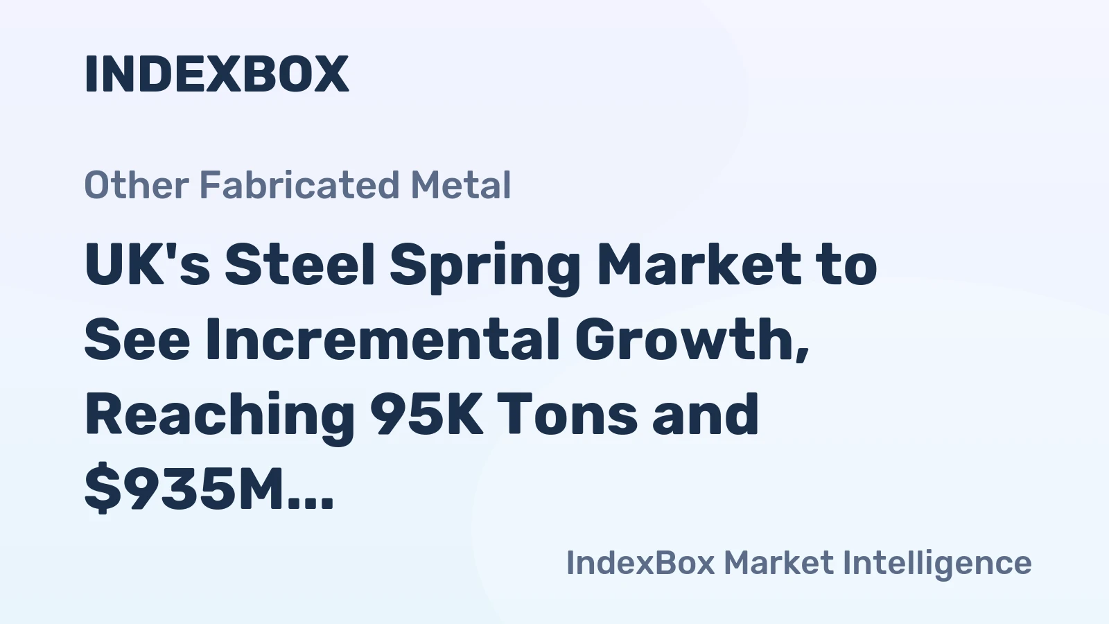 UK's Steel Spring Market to See Incremental Growth, Reaching 95K Tons and $935M by 2035