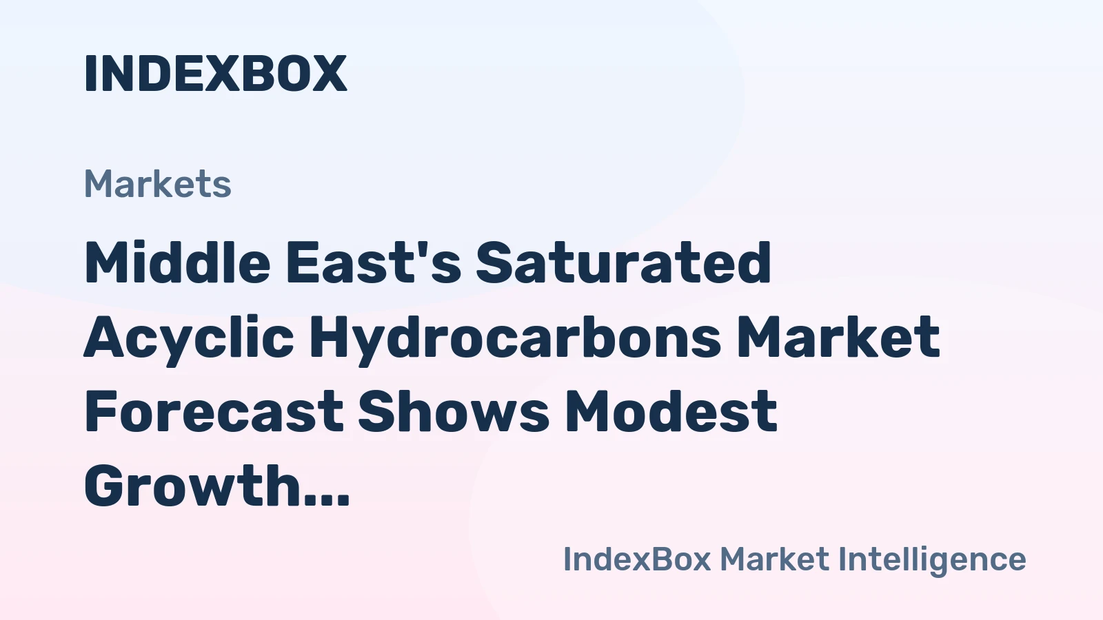 Middle East's Saturated Acyclic Hydrocarbons Market Forecast Shows Modest Growth With 1% CAGR Through 2035