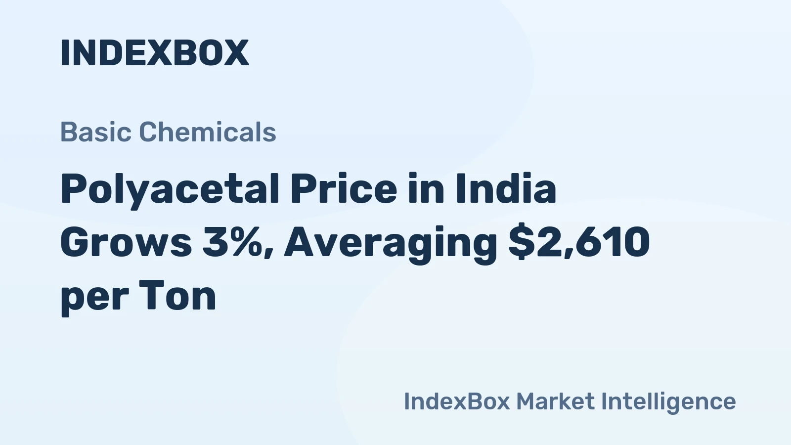 Polyacetal Price in India Grows 3%, Averaging $2,610 per Ton