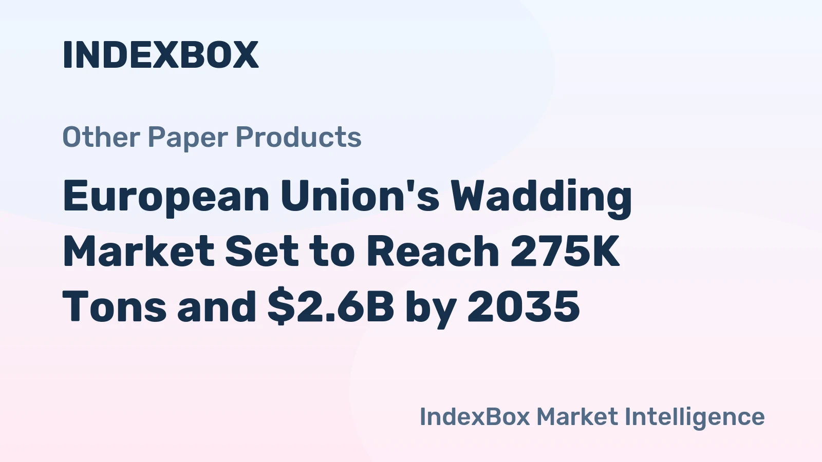 European Union's Wadding Market Set to Reach 275K Tons and $2.6B by 2035