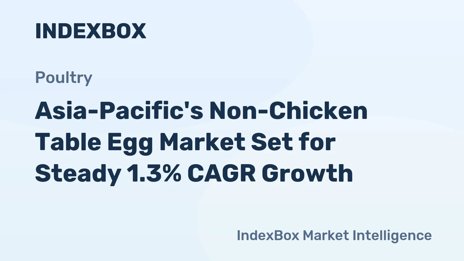 Asia-Pacific's Non-Chicken Table Egg Market Set for Steady 1.3% CAGR Growth