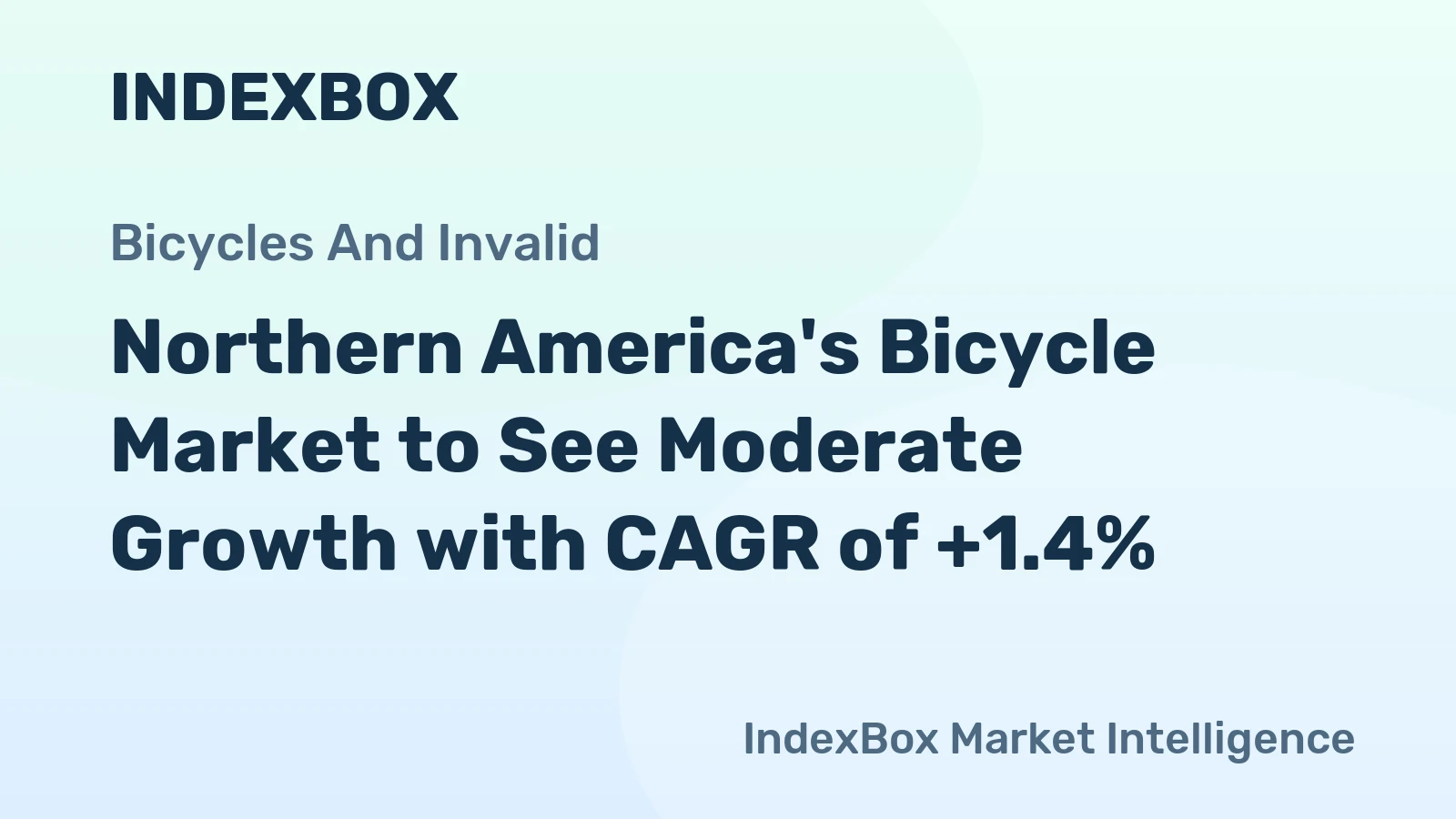 Northern America's Bicycle Market to See Moderate Growth with CAGR of +1.4%