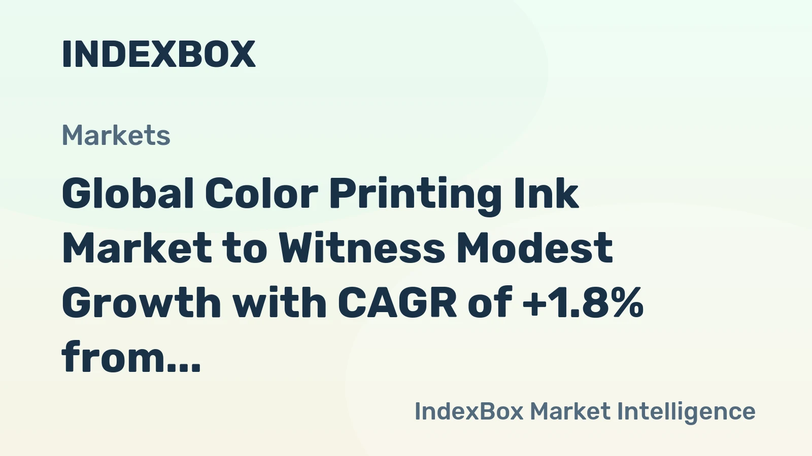 Global Color Printing Ink Market to Witness Modest Growth with CAGR of +1.8% from 2024-2035