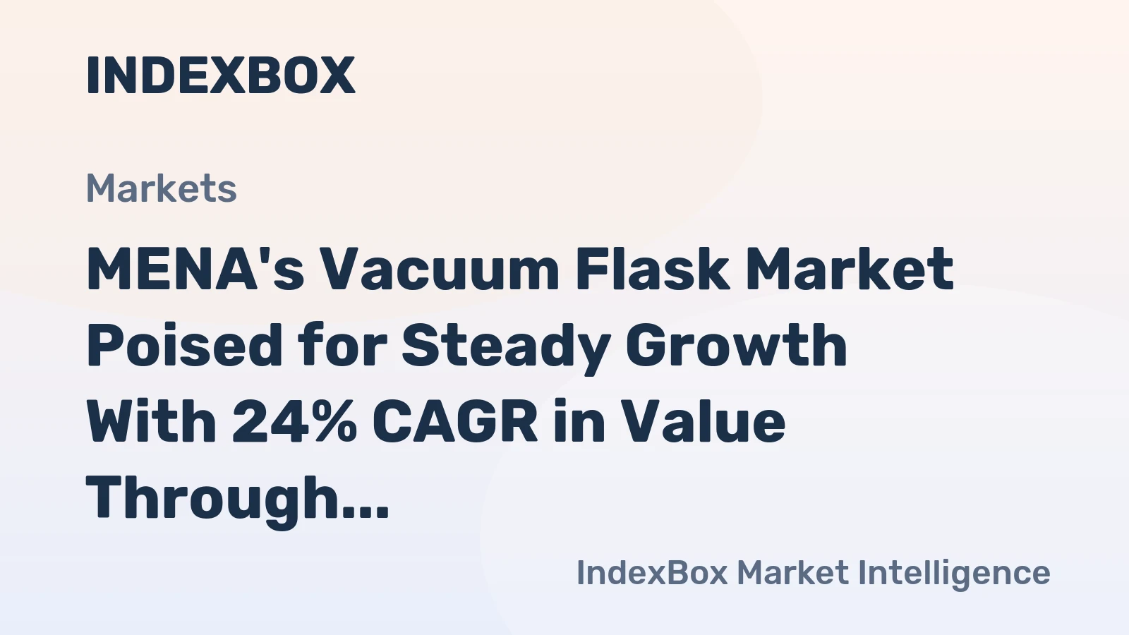 MENA's Vacuum Flask Market Poised for Steady Growth With 24% CAGR in Value Through 2035