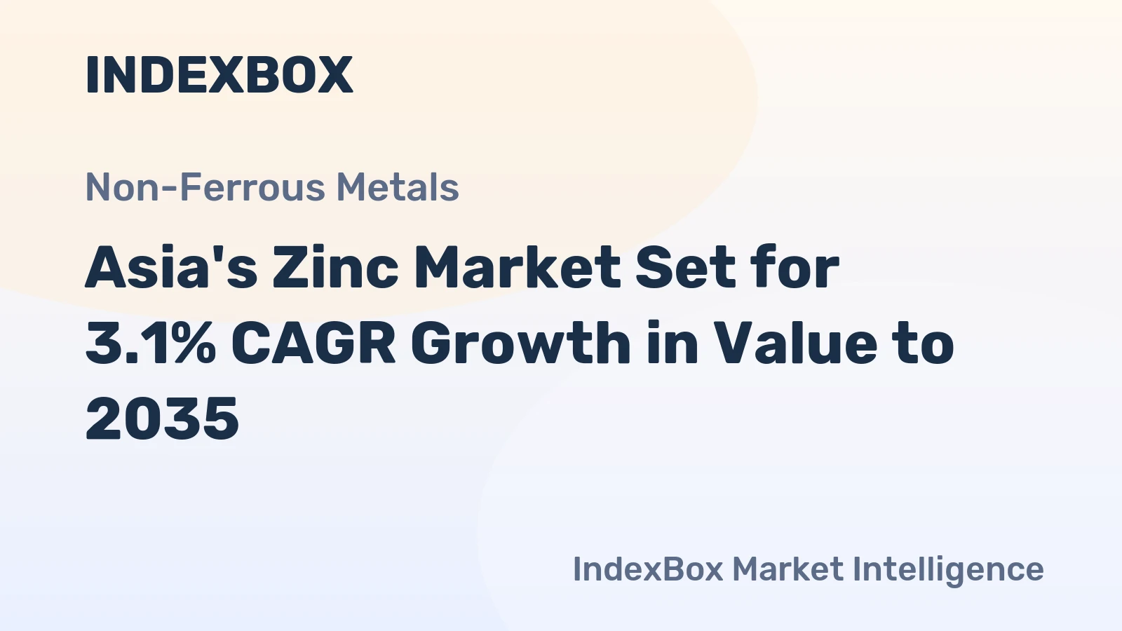Asia's Zinc Market Set for 3.1% CAGR Growth in Value to 2035