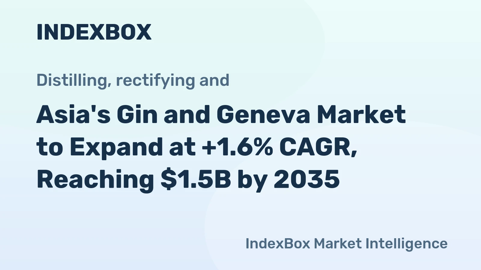 Asia's Gin and Geneva Market to Expand at +1.6% CAGR, Reaching $1.5B by 2035