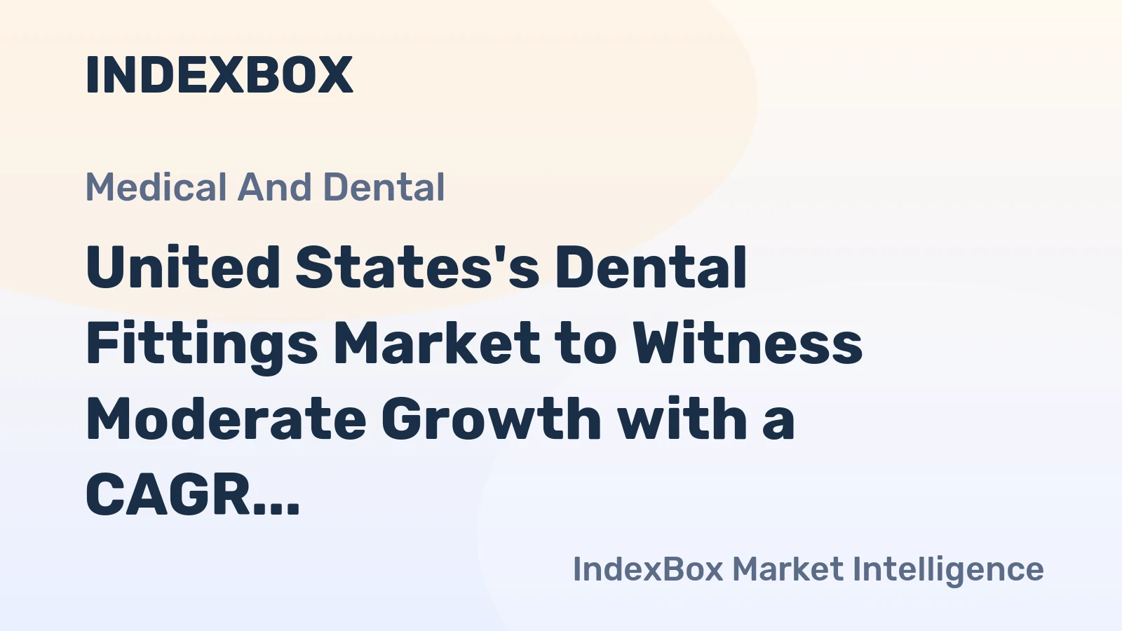 United States's Dental Fittings Market to Witness Moderate Growth with a CAGR of +1.7% Over the Next Decade