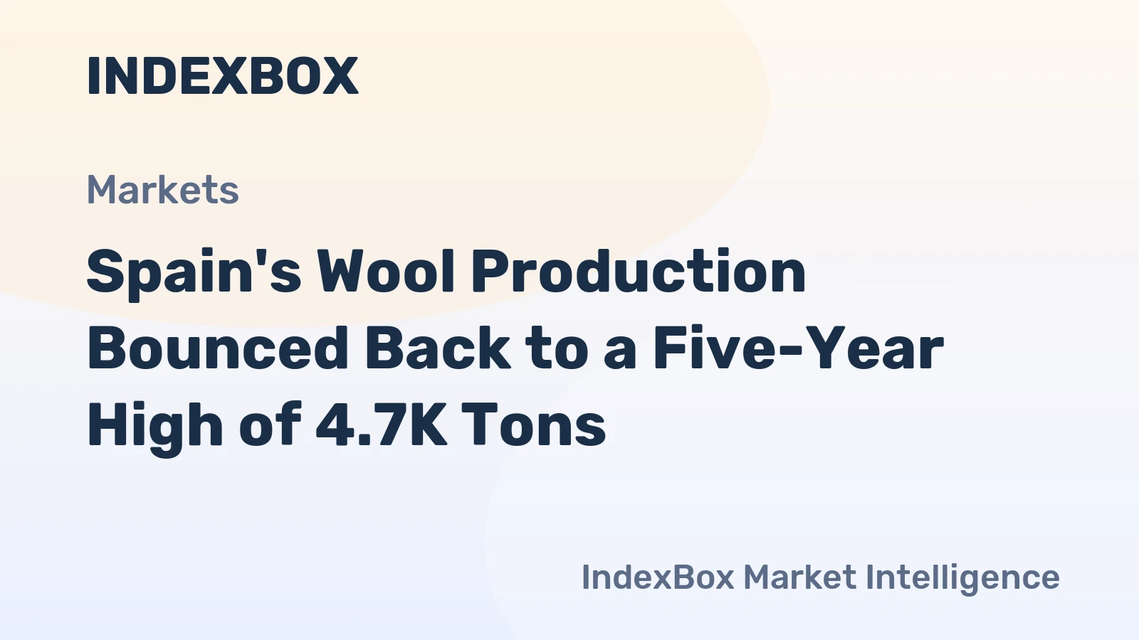 Spain's Wool Production Bounced Back to a Five-Year High of 4.7K Tons