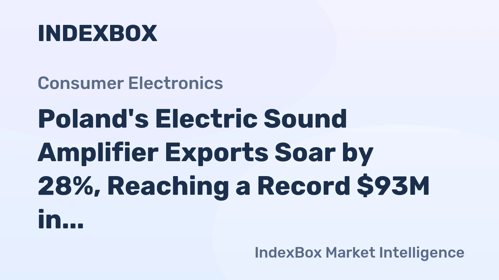 Poland's Electric Sound Amplifier Exports Soar by 28%, Reaching a Record $93M in 2023