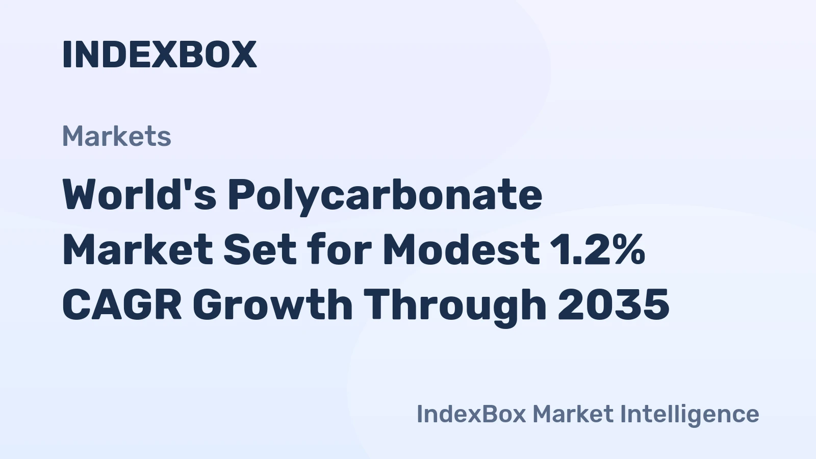 World's Polycarbonate Market Set for Modest 1.2% CAGR Growth Through 2035