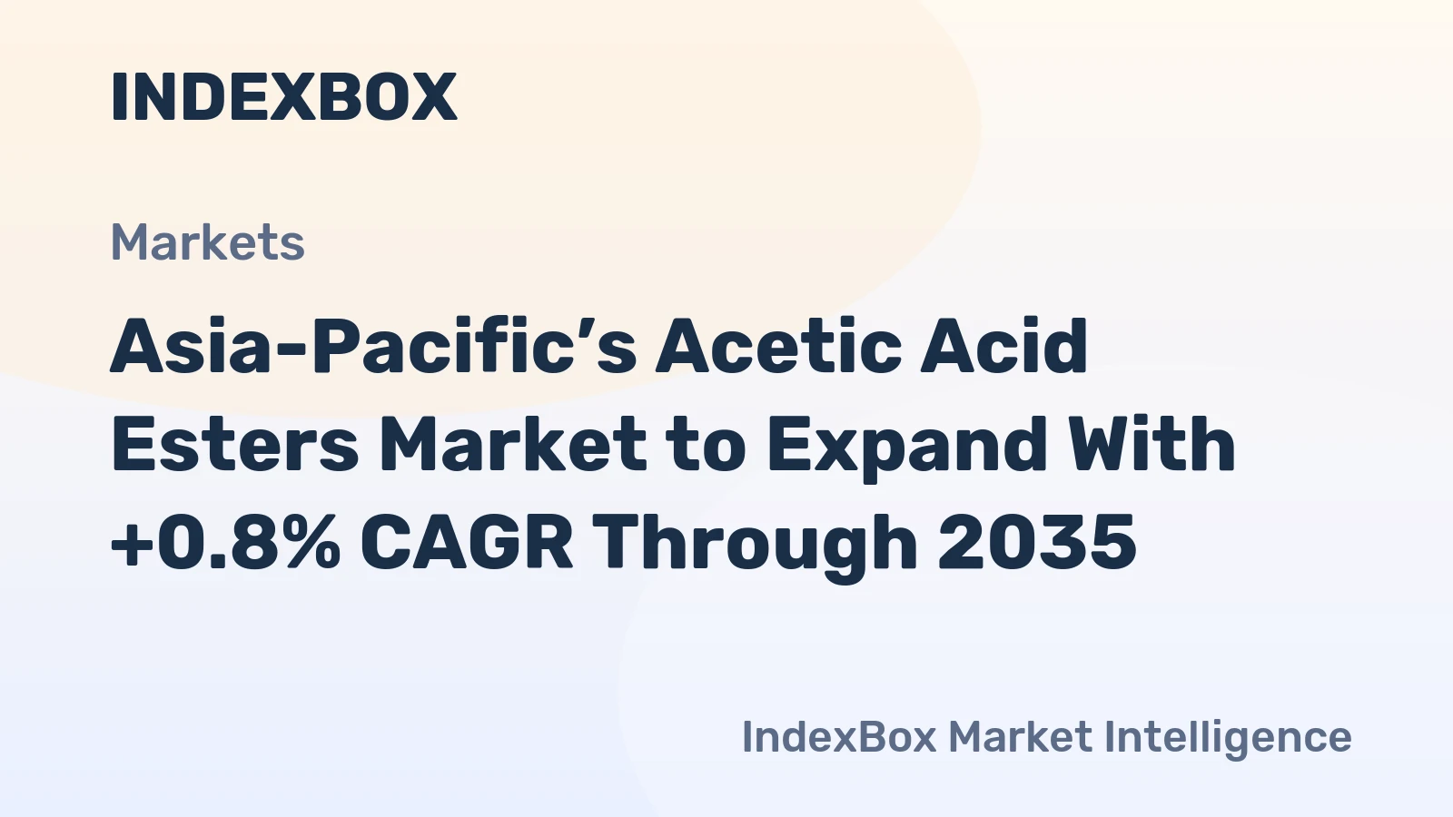 Asia-Pacific’s Acetic Acid Esters Market to Expand With +0.8% CAGR Through 2035