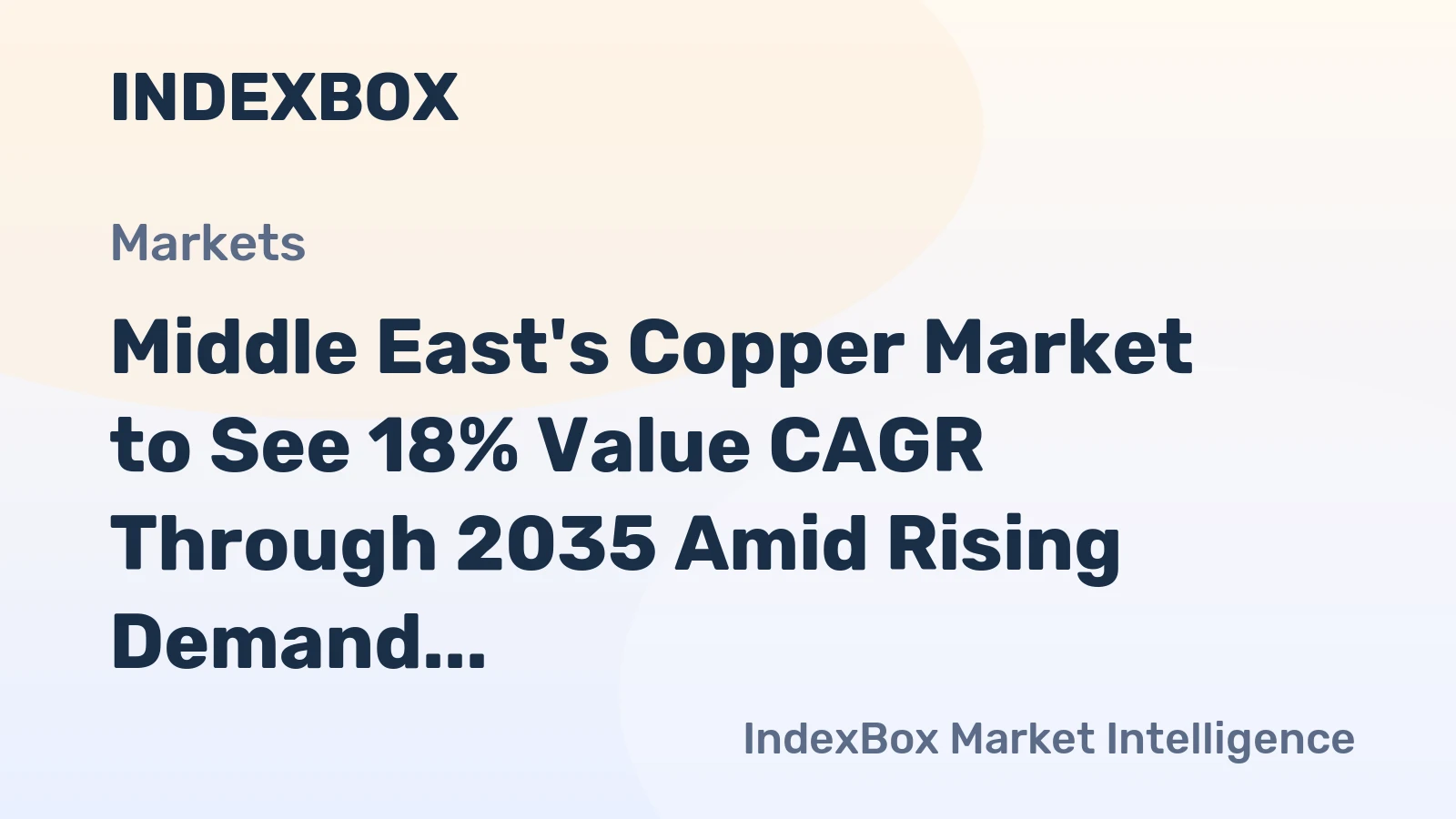 Middle East's Copper Market to See 18% Value CAGR Through 2035 Amid Rising Demand