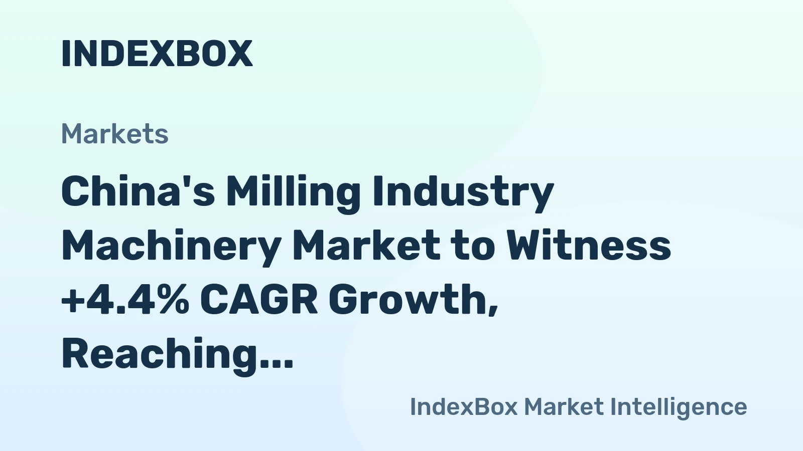 China's Milling Industry Machinery Market to Witness +4.4% CAGR Growth, Reaching $335M by 2035