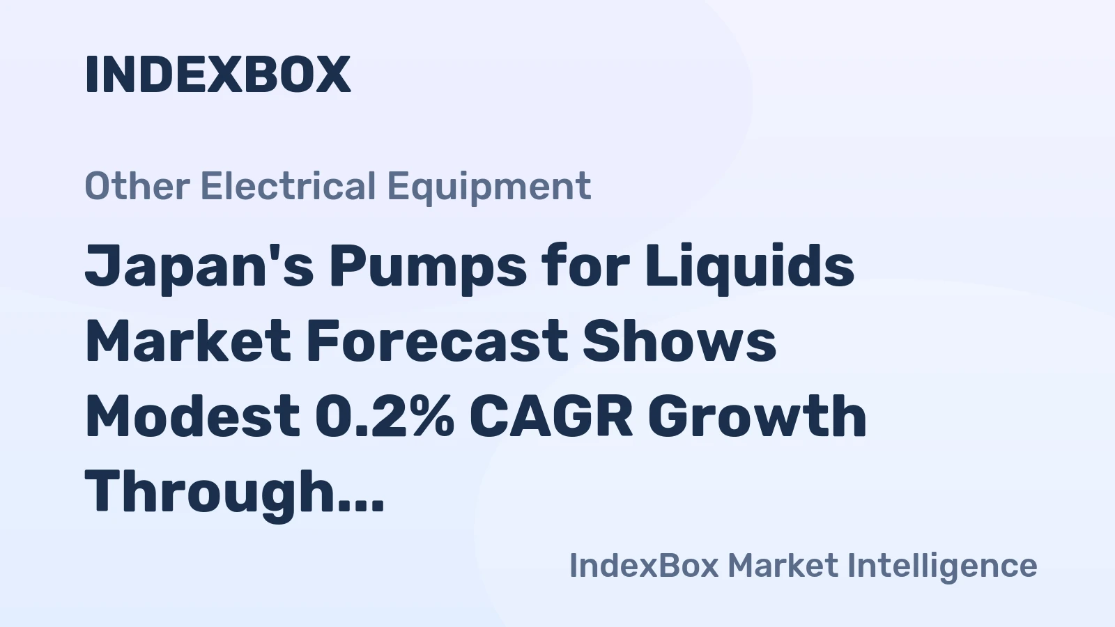 Japan's Pumps for Liquids Market Forecast Shows Modest 0.2% CAGR Growth Through 2035