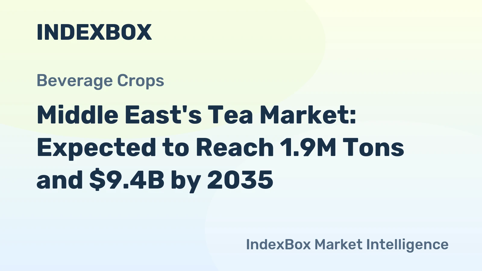 Middle East's Tea Market: Expected to Reach 1.9M Tons and $9.4B by 2035