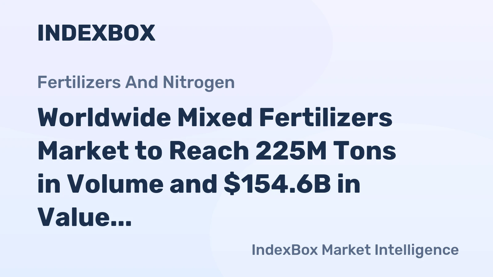 Worldwide Mixed Fertilizers Market to Reach 225M Tons in Volume and $154.6B in Value by 2035