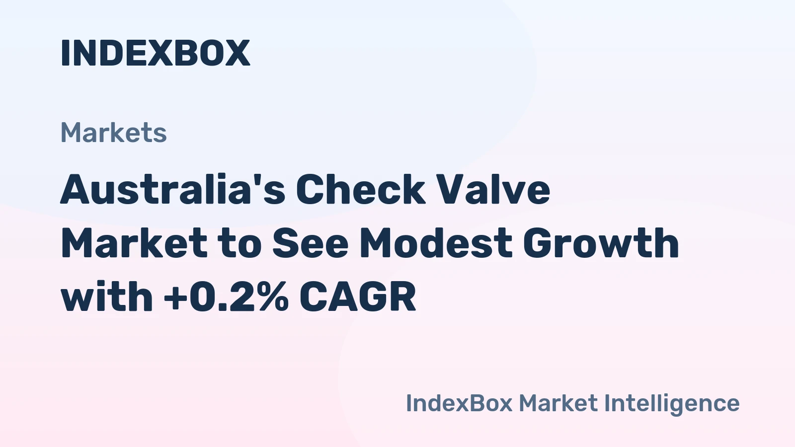 Australia's Check Valve Market to See Modest Growth with +0.2% CAGR