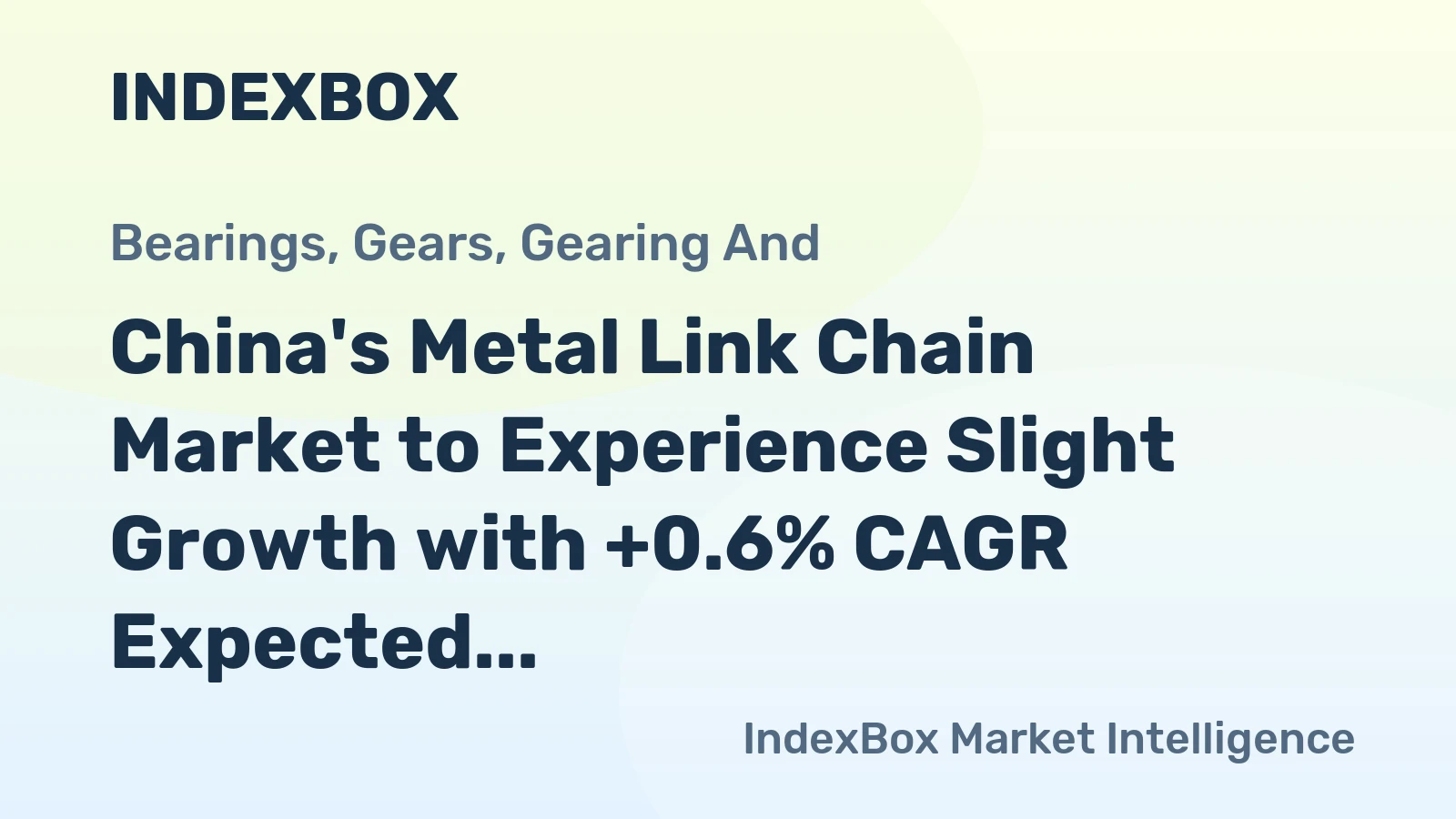 China's Metal Link Chain Market to Experience Slight Growth with +0.6% CAGR Expected