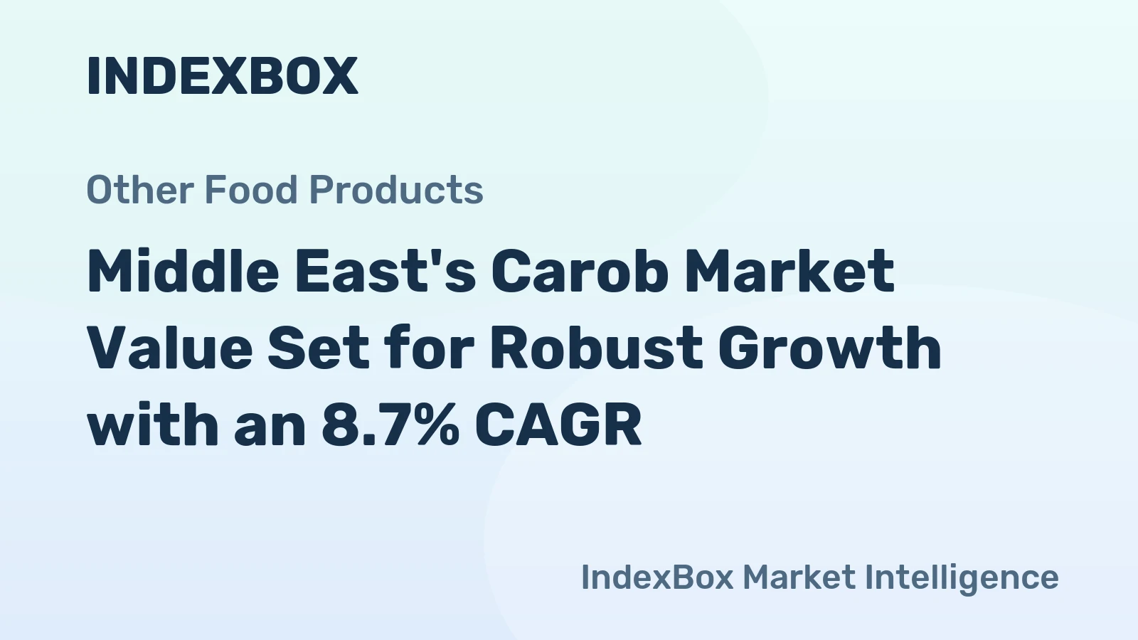 Middle East's Carob Market Value Set for Robust Growth with an 8.7% CAGR