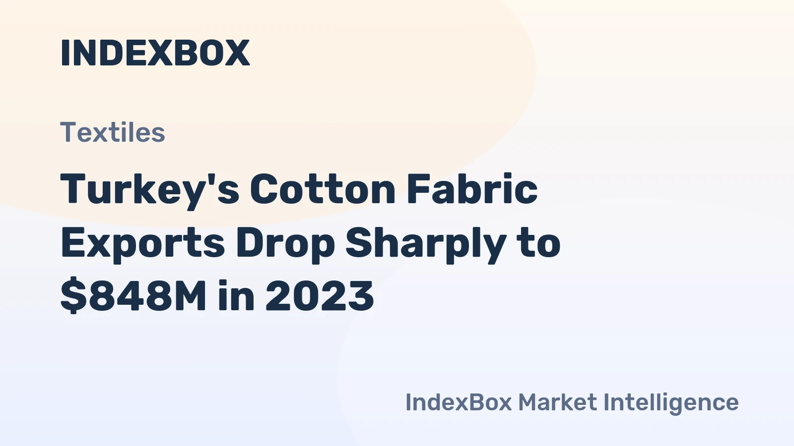 Turkey's Cotton Fabric Exports Drop Sharply to $848M in 2023