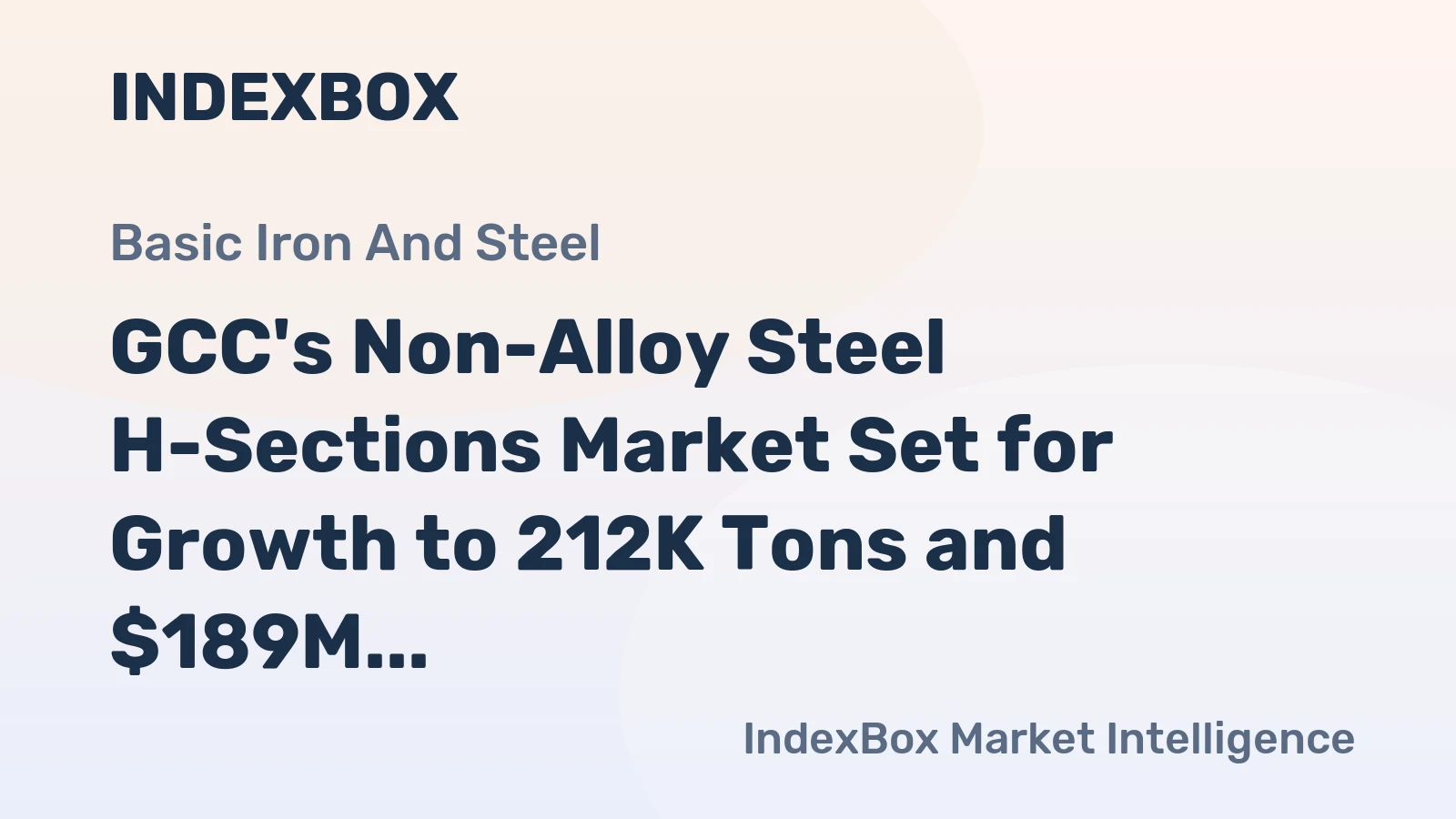 GCC's Non-Alloy Steel H-Sections Market Set for Growth to 212K Tons and $189M