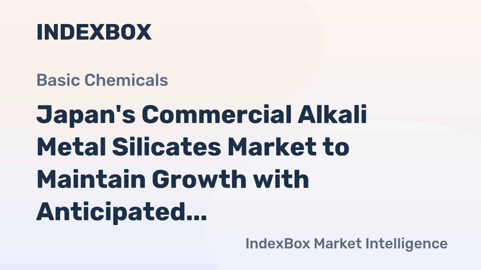 Japan's Commercial Alkali Metal Silicates Market to Maintain Growth with Anticipated CAGR of +0.1% from 2024 to 2035