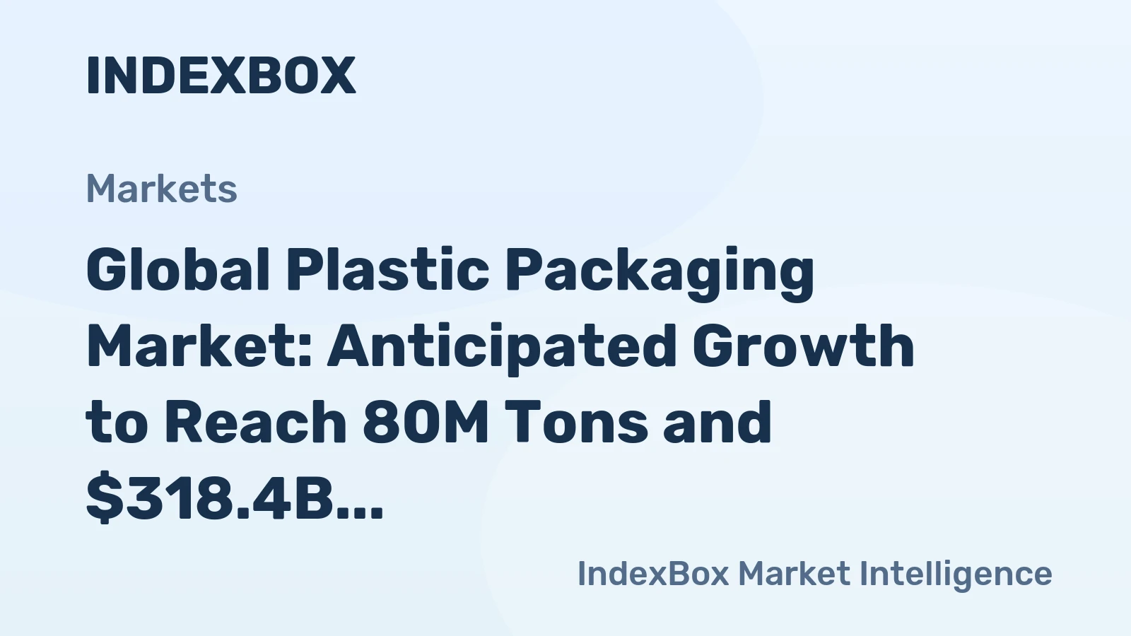 Global Plastic Packaging Market: Anticipated Growth to Reach 80M Tons and $318.4B by 2035