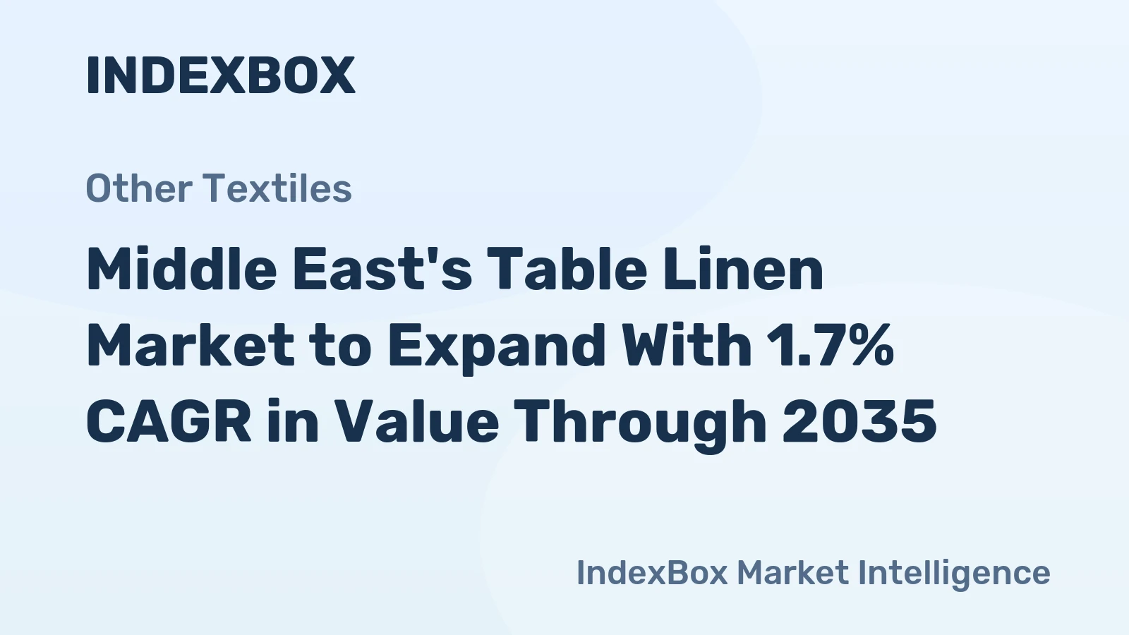 Middle East's Table Linen Market to Expand With 1.7% CAGR in Value Through 2035