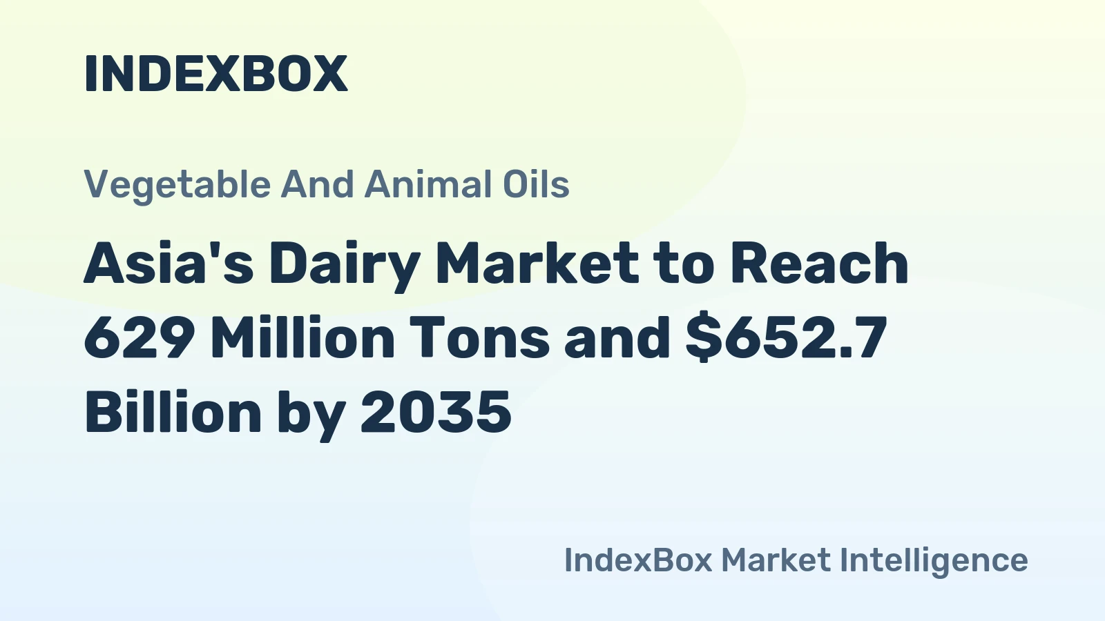 Asia's Dairy Market to Reach 629 Million Tons and $652.7 Billion by 2035