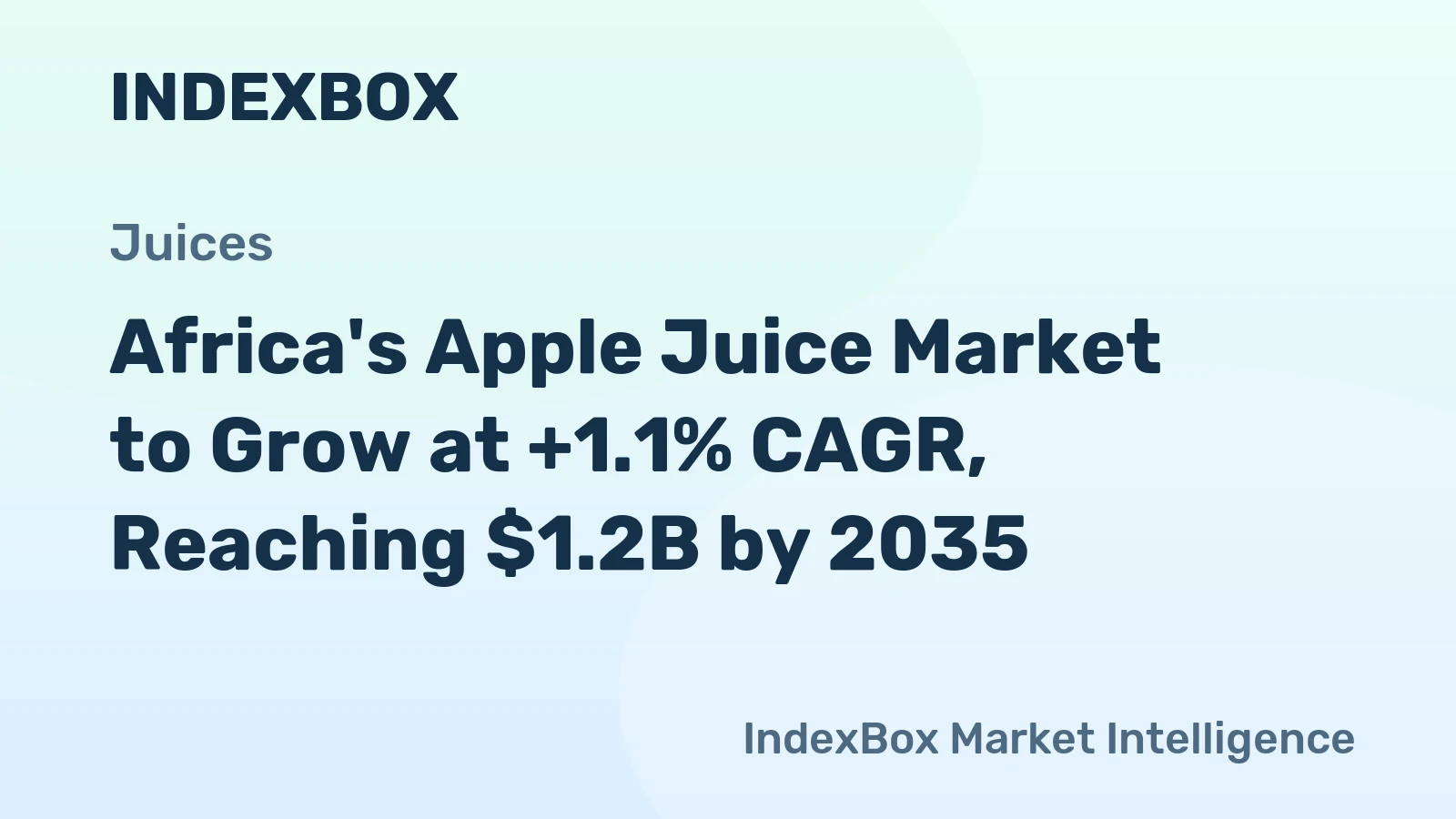 Africa's Apple Juice Market to Grow at +1.1% CAGR, Reaching $1.2B by 2035