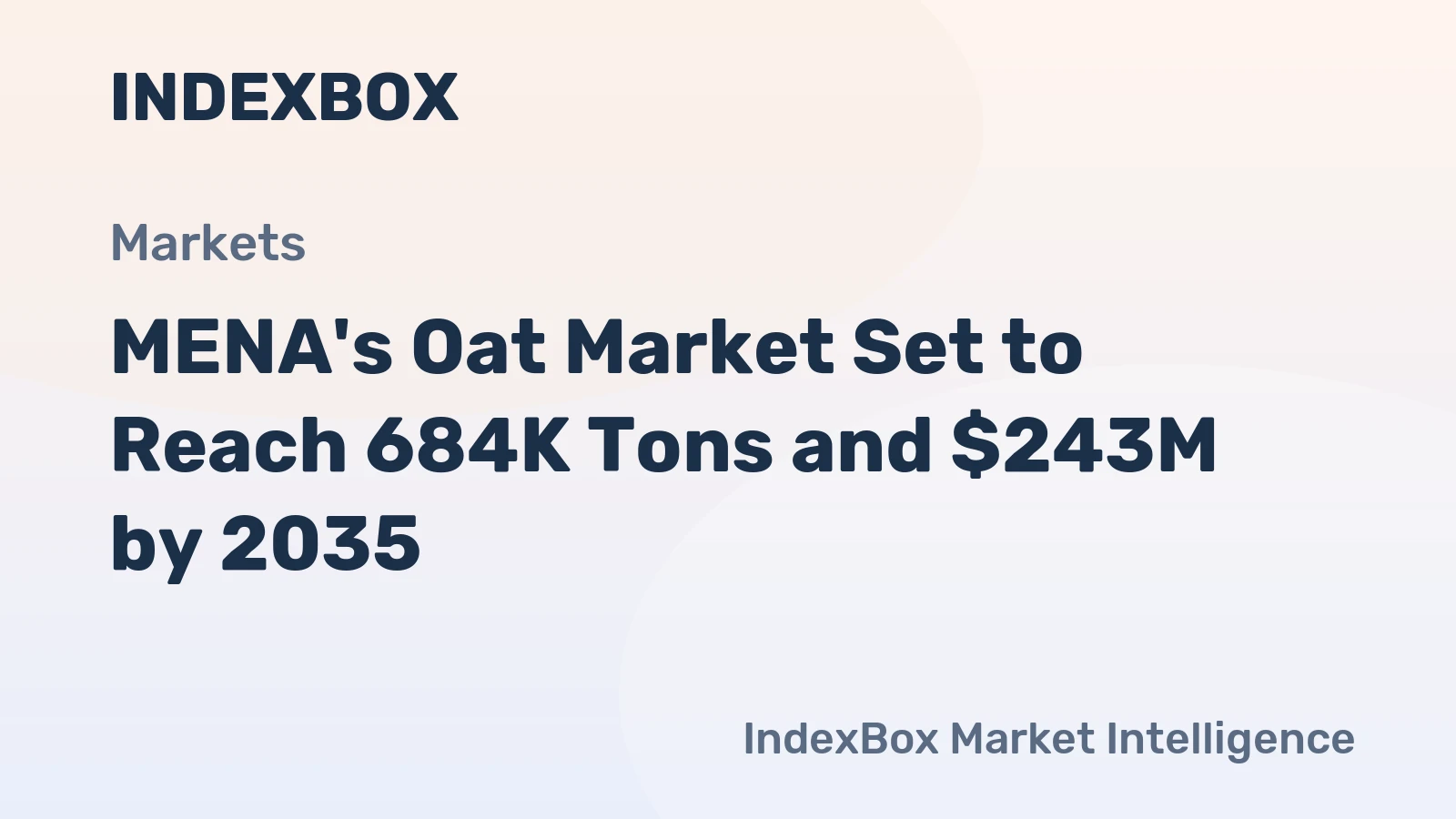 MENA's Oat Market Set to Reach 684K Tons and $243M by 2035