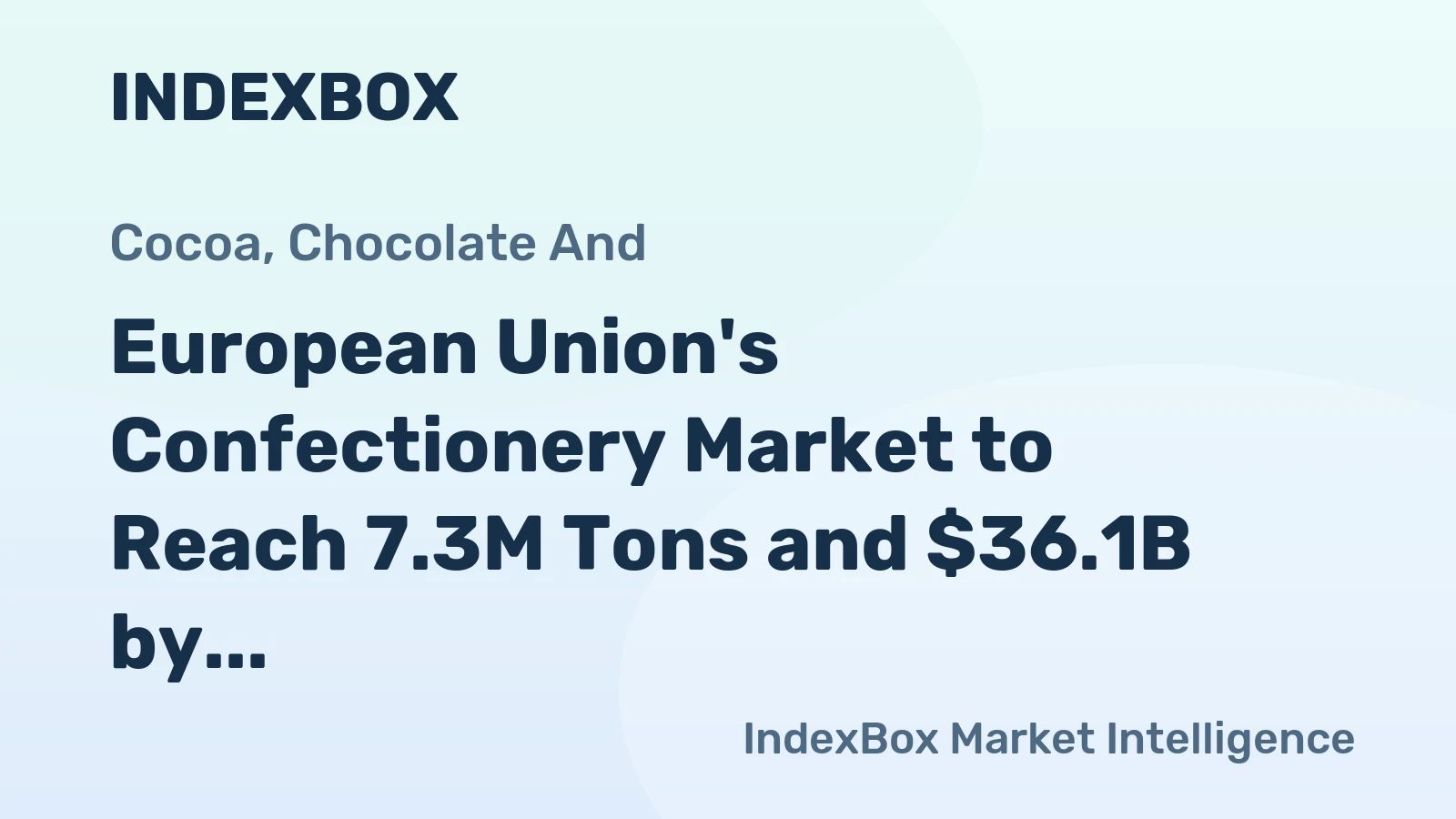 European Union's Confectionery Market to Reach 7.3M Tons and $36.1B by 2035