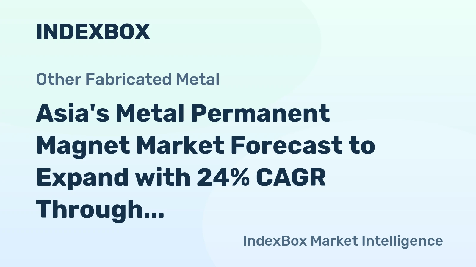 Asia's Metal Permanent Magnet Market Forecast to Expand with 24% CAGR Through 2035
