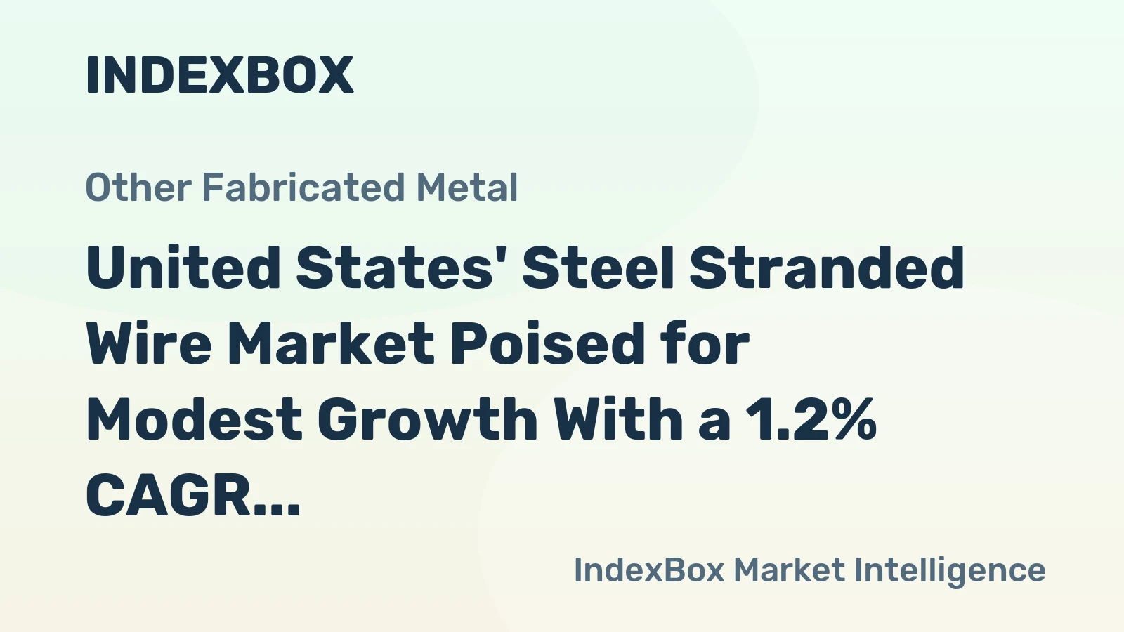 United States' Steel Stranded Wire Market Poised for Modest Growth With a 1.2% CAGR in Value