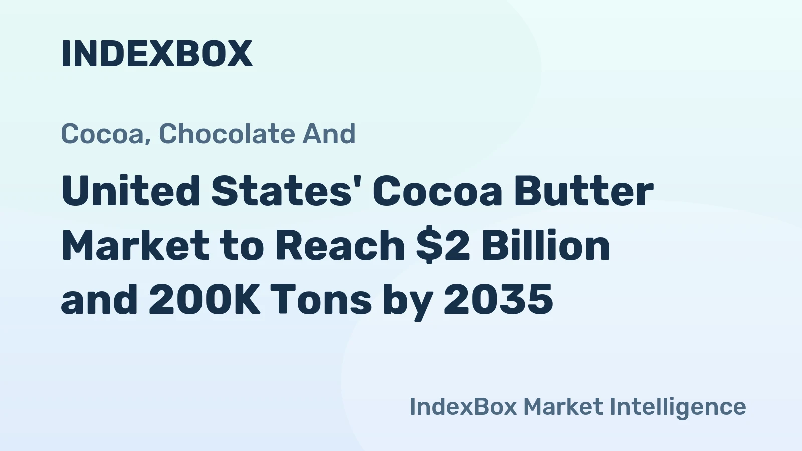 United States' Cocoa Butter Market to Reach $2 Billion and 200K Tons by 2035