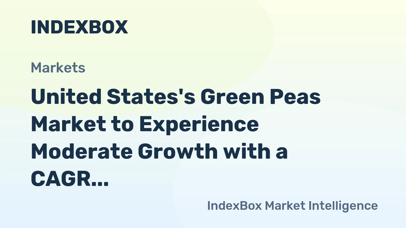 United States's Green Peas Market to Experience Moderate Growth with a CAGR of +1.4% from 2024 to 2035