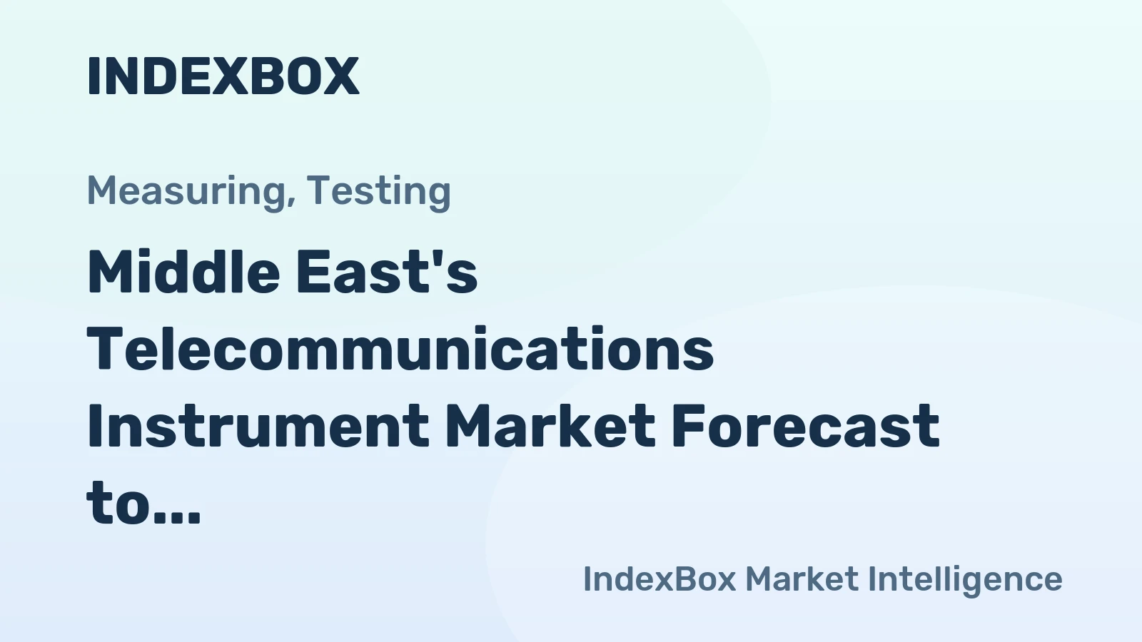 Middle East's Telecommunications Instrument Market Forecast to Grow with 2% CAGR Through 2035