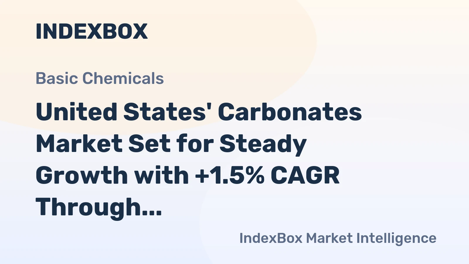 United States' Carbonates Market Set for Steady Growth with +1.5% CAGR Through 2035