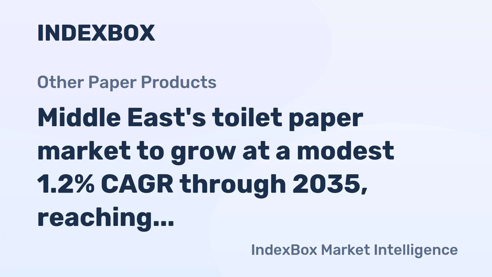Middle East's toilet paper market to grow at a modest 1.2% CAGR through 2035, reaching 2.5M tons.